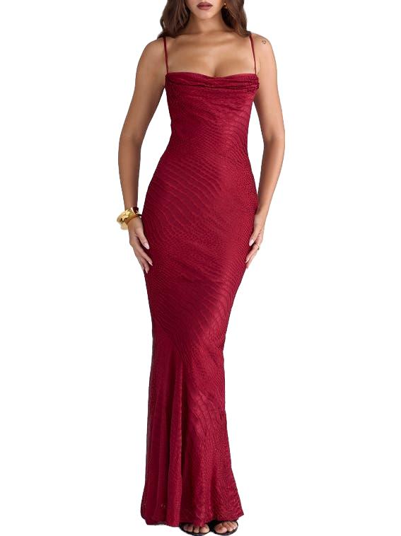 HOUSE OF CB Nalani Burnout Satin Gown
